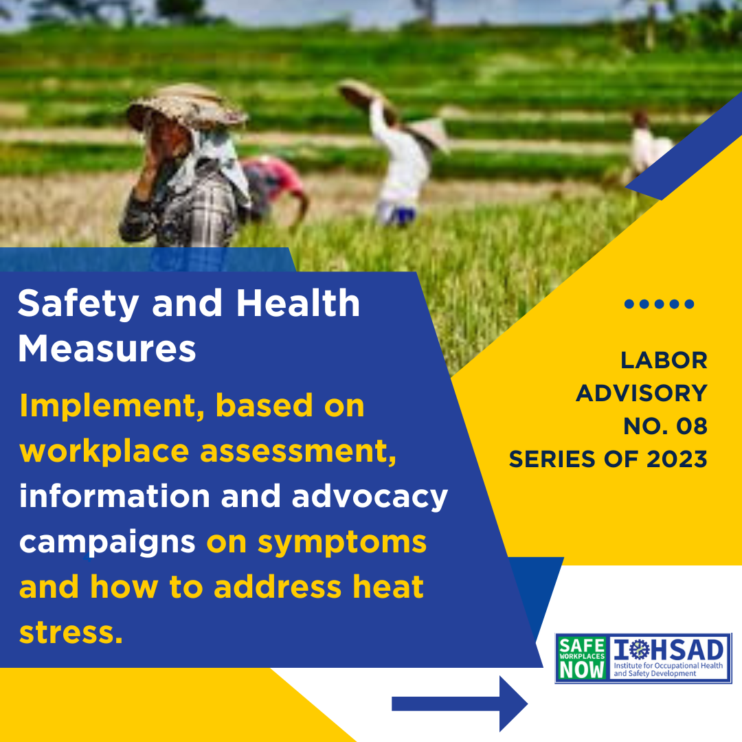 Labor Advisory 08-2023: Safety and Health Measures to Prevent and ...